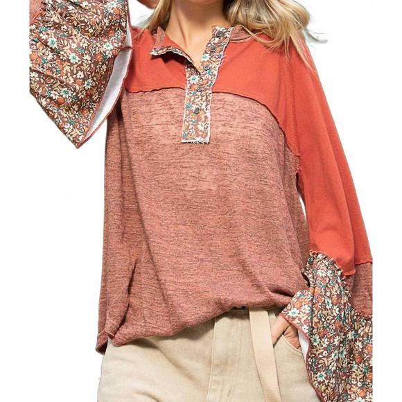 POL | Sweaters | New Pol Oversized Cut Sew Sweater In Brick | Poshmark